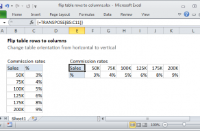 Excel TRANSPOSE function | Exceljet